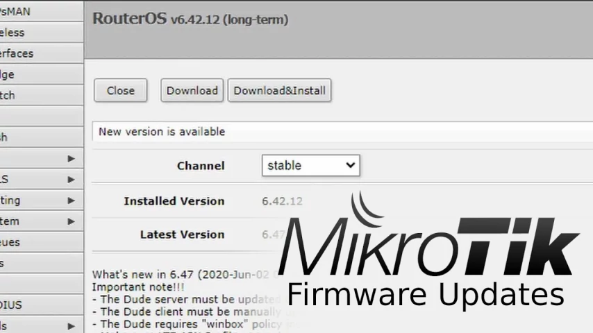 Features - (6) Updating the Firmware on a MikroTik Router